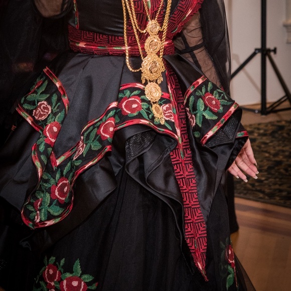 Palestine | Dresses | Stunning Palestinian Bridal Thobe Matching Pants ...